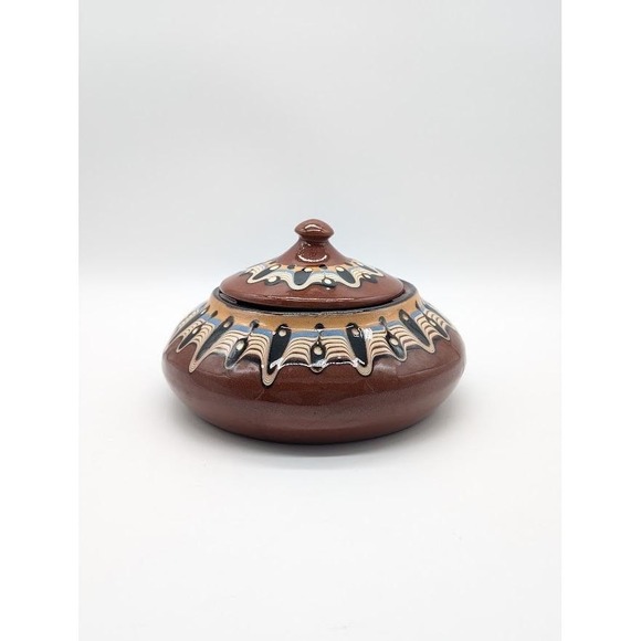 Bulgarian Troyan | Kitchen | Vintage Bulgarian Troyan Pottery Lid Candy ...